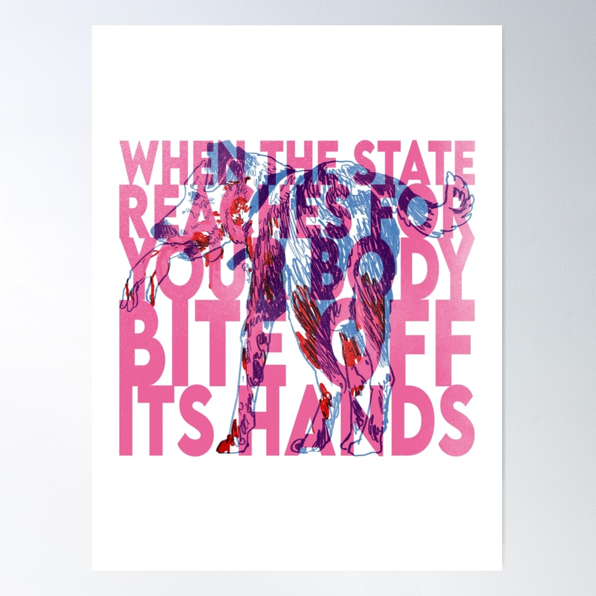 Bite off its hands! Poster, 8x12 UNFRAMED - Walmart.com