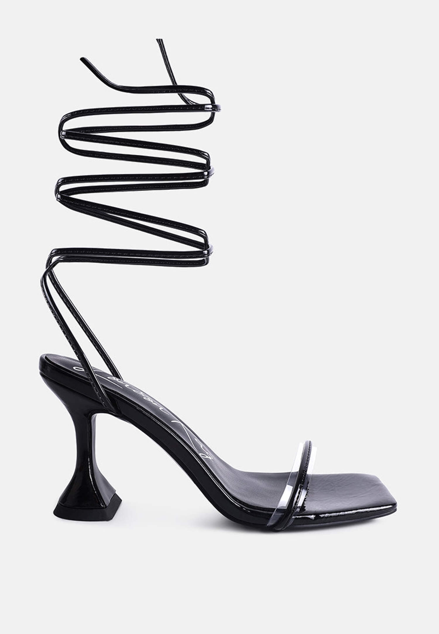 Biten Berry Spool Heel Lace Up Sandals - Walmart.com