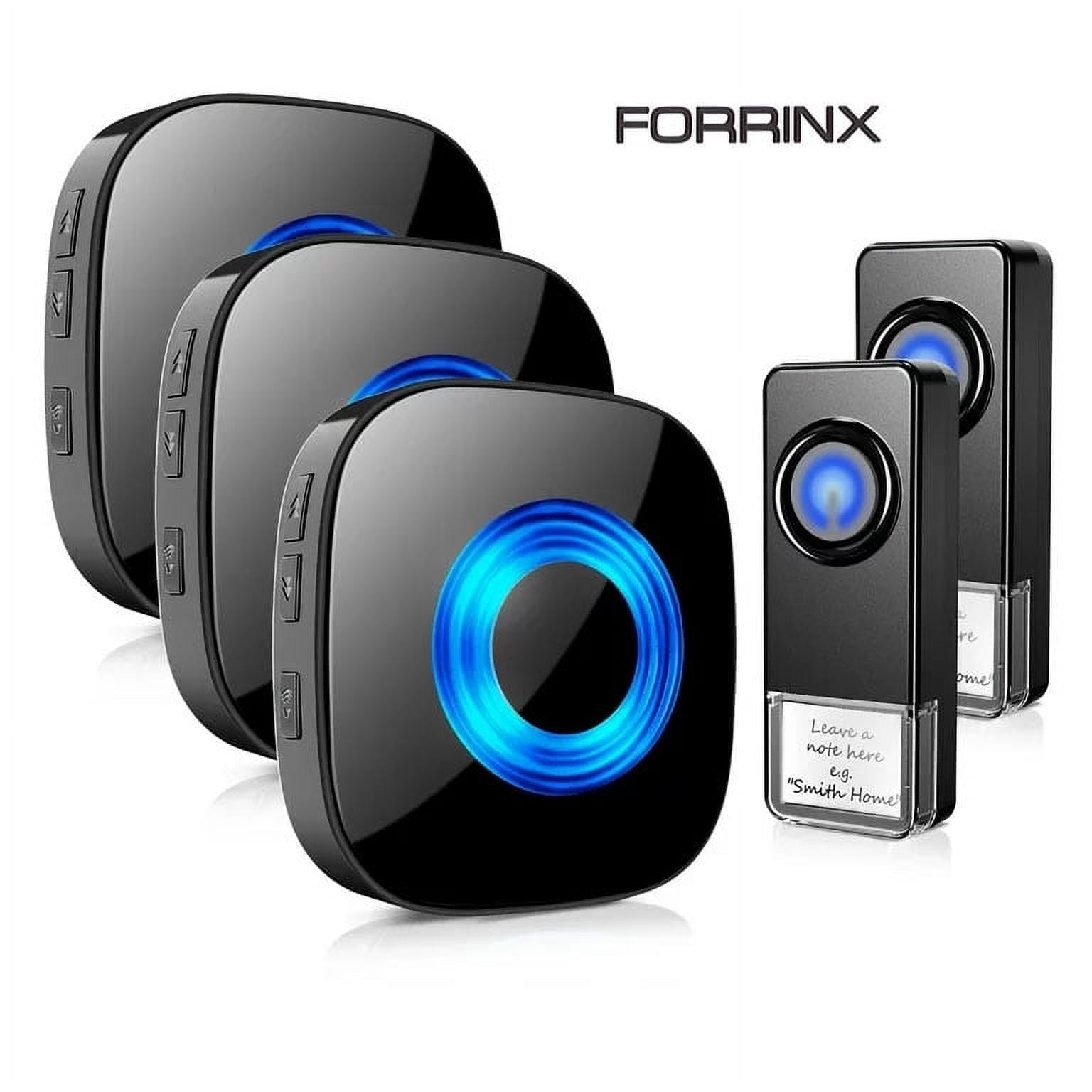 Bitiwend Wireless Doorbell System, 2 Buttons, 3 Receivers, 58 Melodies ...
