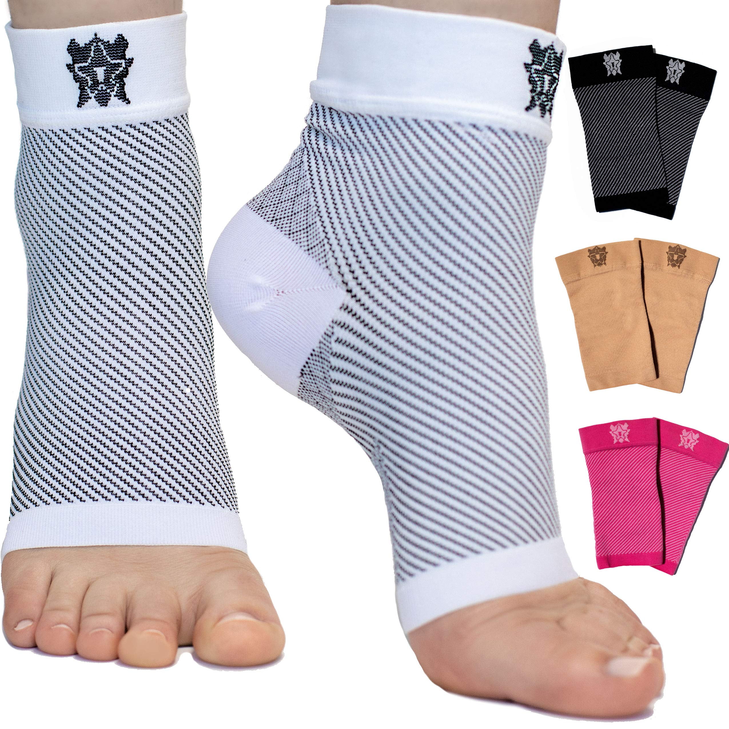 Bitly Plantar Fasciitis Socks Breathable All Day Wear Compression Foot Sleeves with Arch Support for Men and Women White Small Walmart