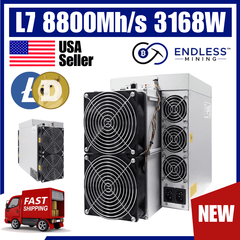 Bitmain Antminer L7 8800Mh/s 3168W - DOGE/LTC Miner ASIC Miner Crypto ...