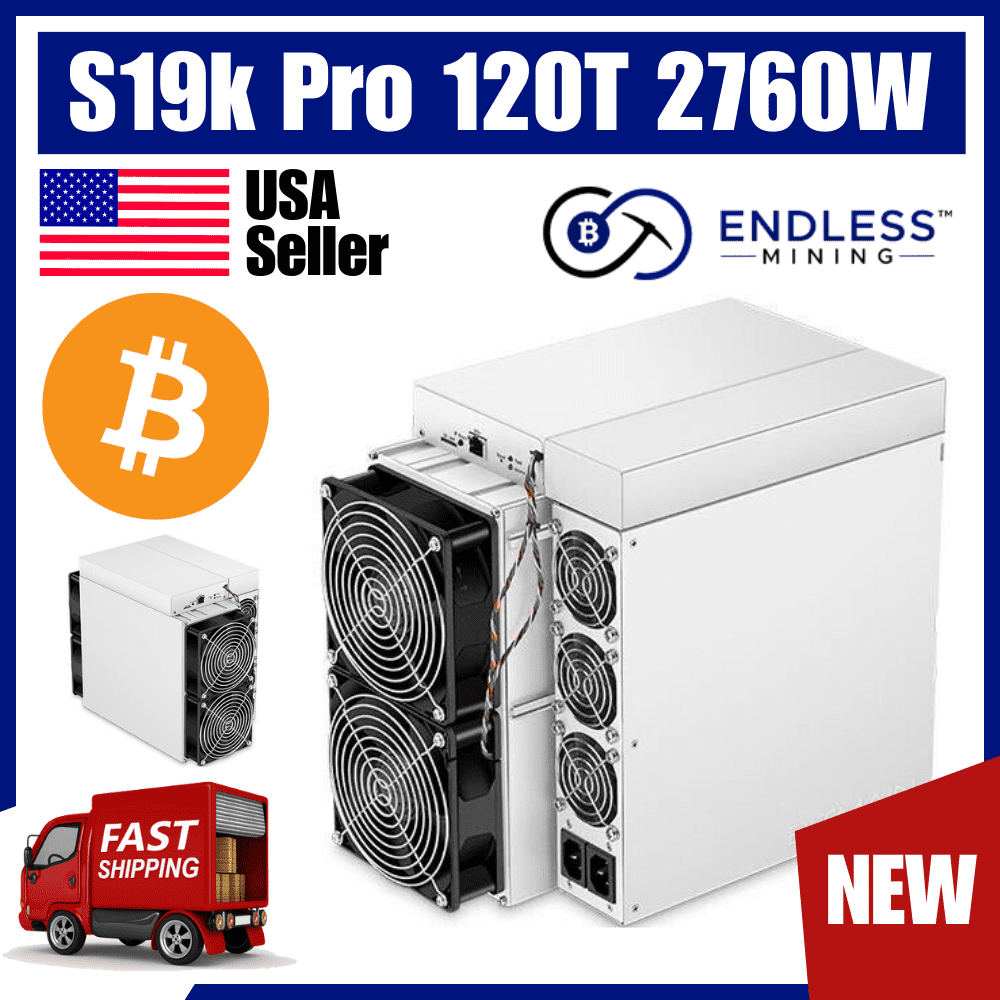 Bitmain Antminer S19k Pro 120T 2760W Bitcoin Miner BTC/BCH New ...