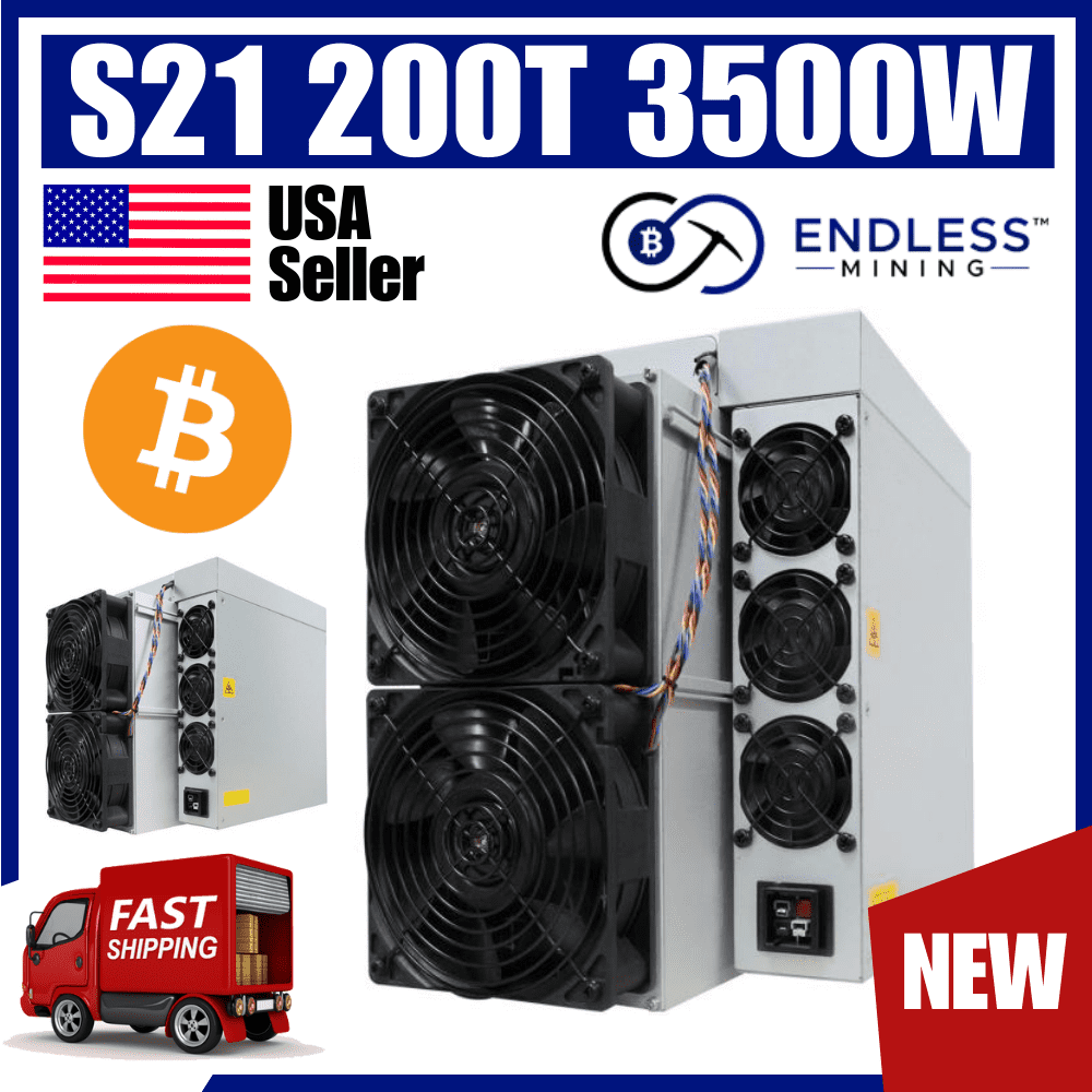 Bitmain Antminer S21 200T 3500W - BTC Miner Input 220~277 AC ...