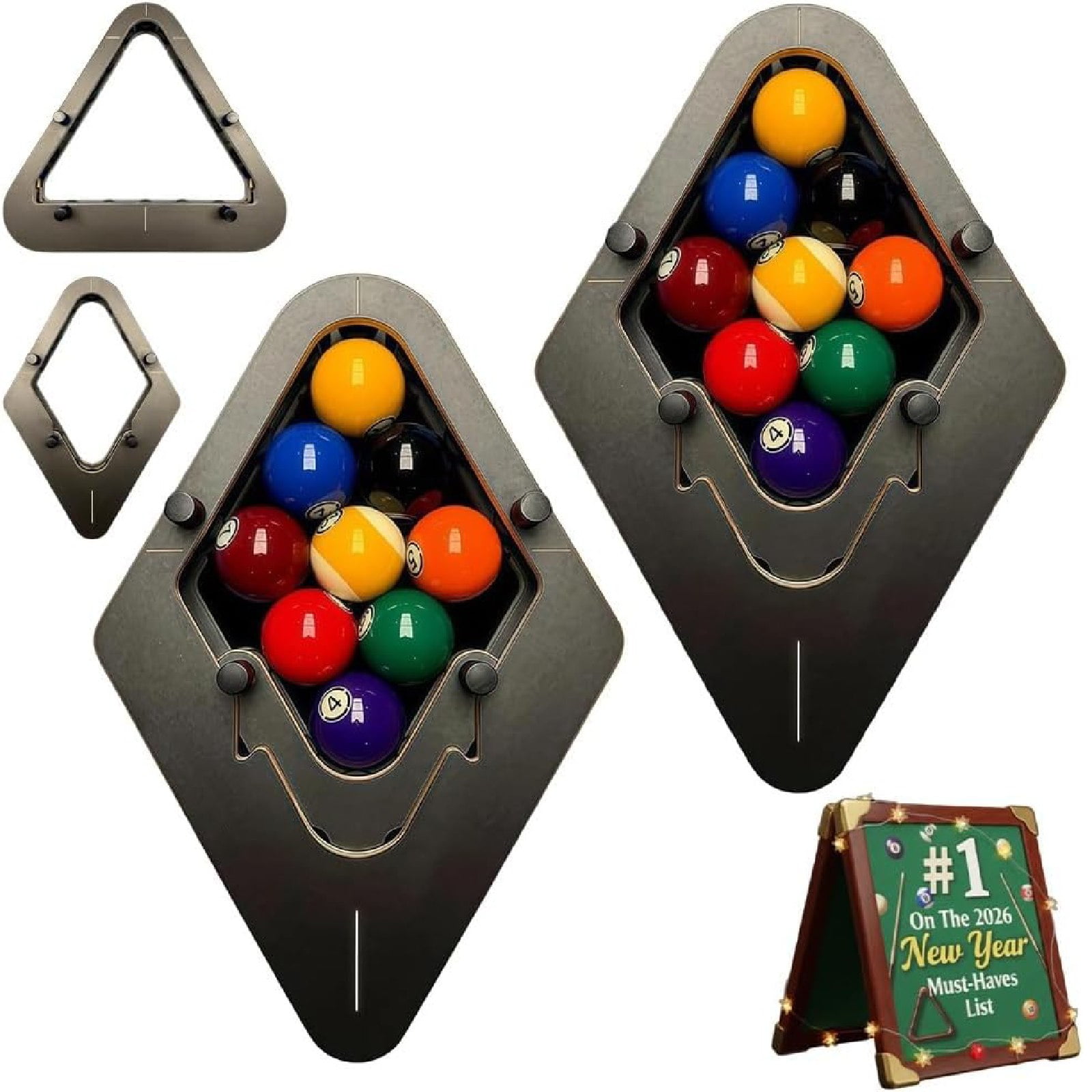Bitman-Rack 9-Ball PRO Precision Billiard Rack - Machined Wood Pool ...
