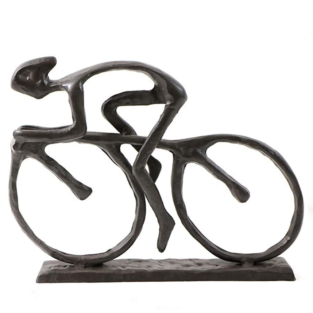 Bitopbi Cast Iron Art Sculpture Home Decoration Statue for The Bicycle ...
