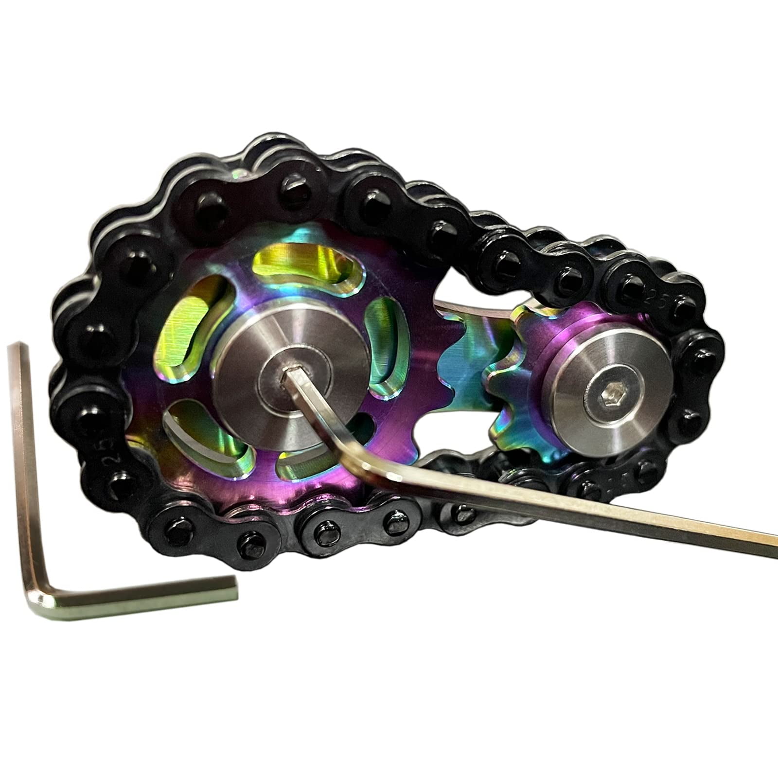 Bitopbi Stainless Steel Sprocket Fidgets Chain Fidget Cube Gears ...
