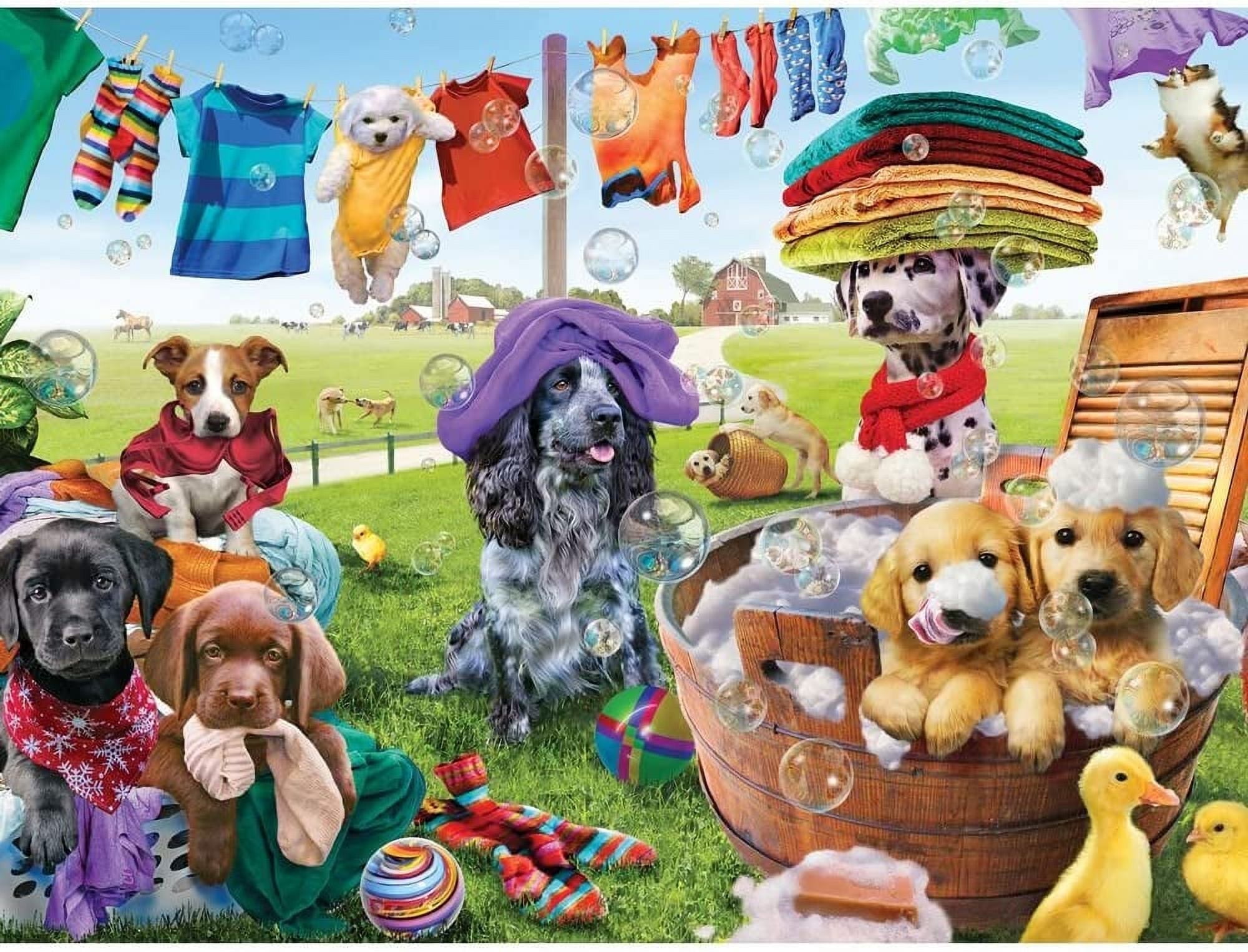 Bits And Pieces 300 Piece Jigsaw Puzzle Puppies Playing Dog By Adrian ...