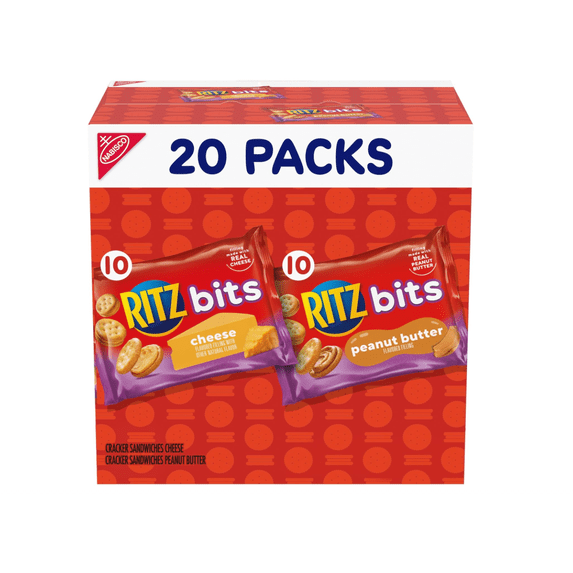 Bits Cheese and Bits Peanut Butter Sandwich Crackers Variety Pack ...