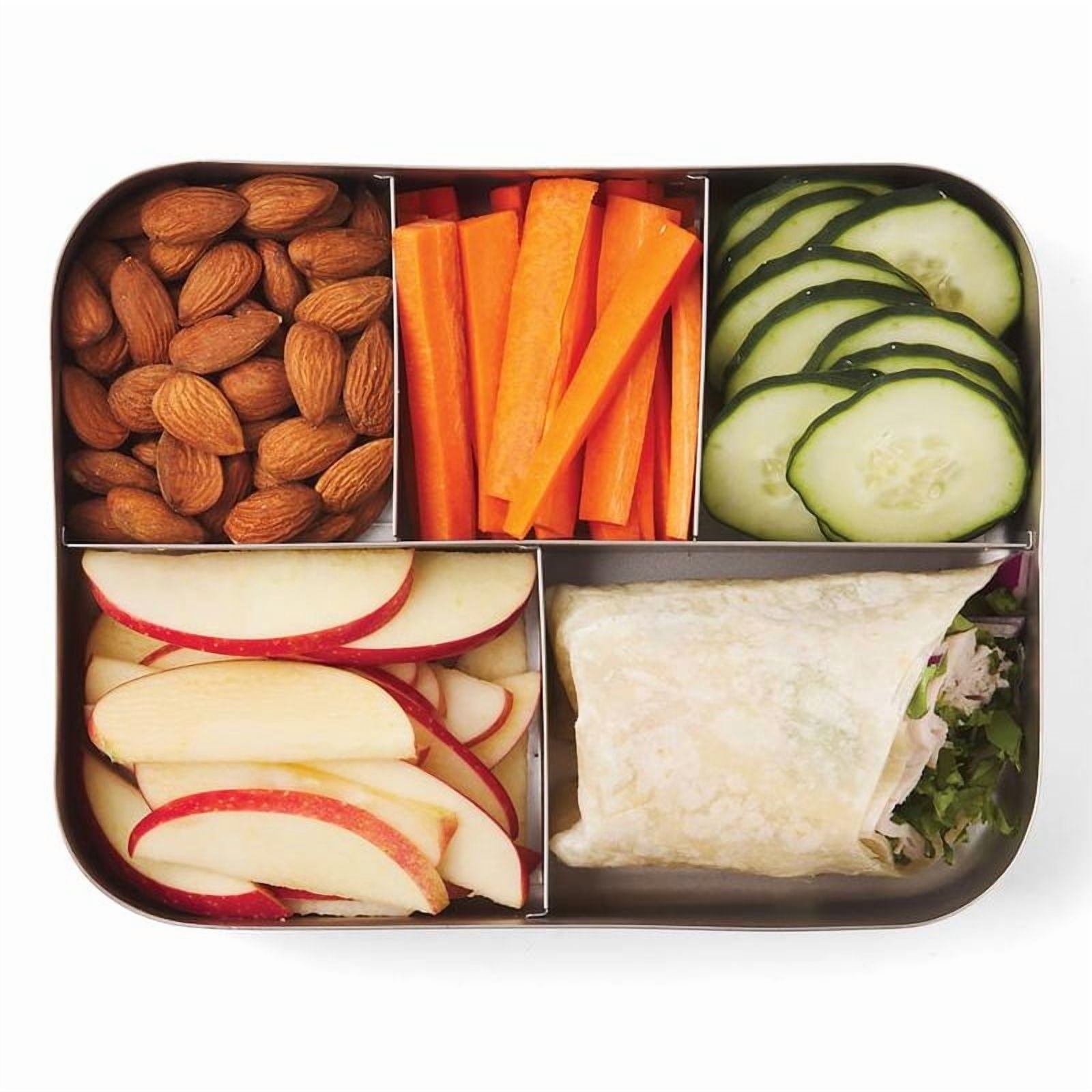 Bits Kits Stainless Steel 5 Section Snack Container With Lid - Walmart.com