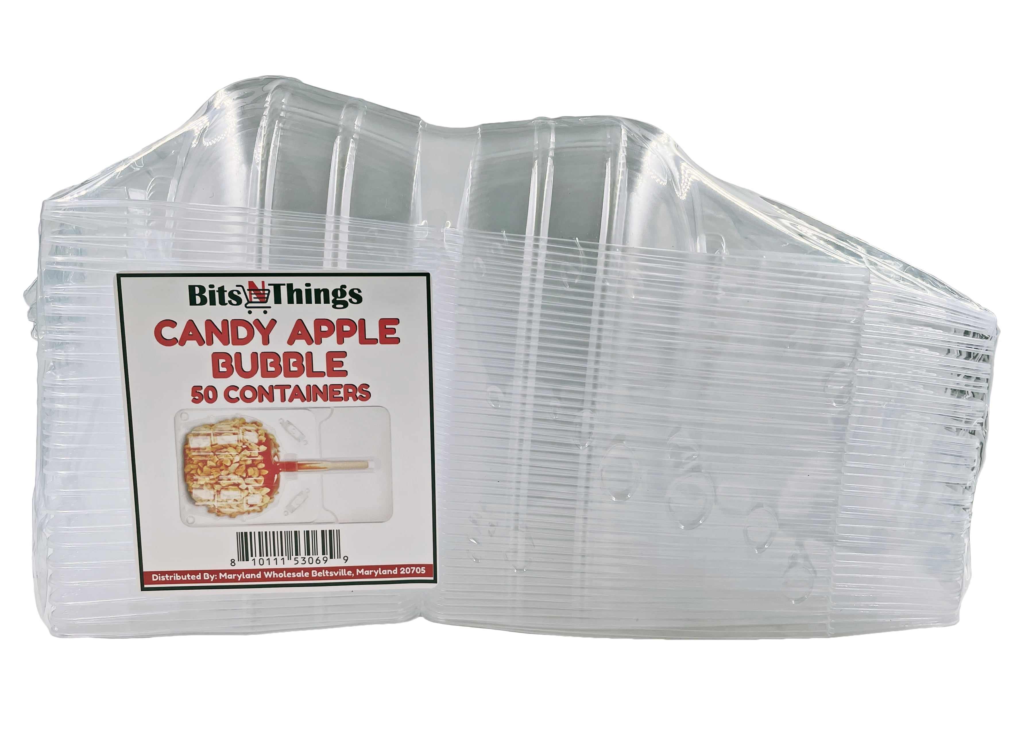 Bits N Things Clear Large Candied Apple Bubble Containers Boxes 50 Pack ...