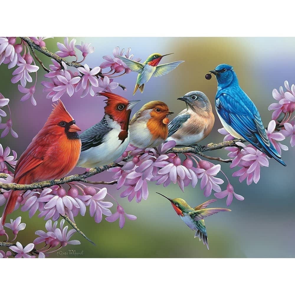 1000-Piece Birds on a Flowering Branch Puzzle by Oleg Gavrilov, 20×27 ...