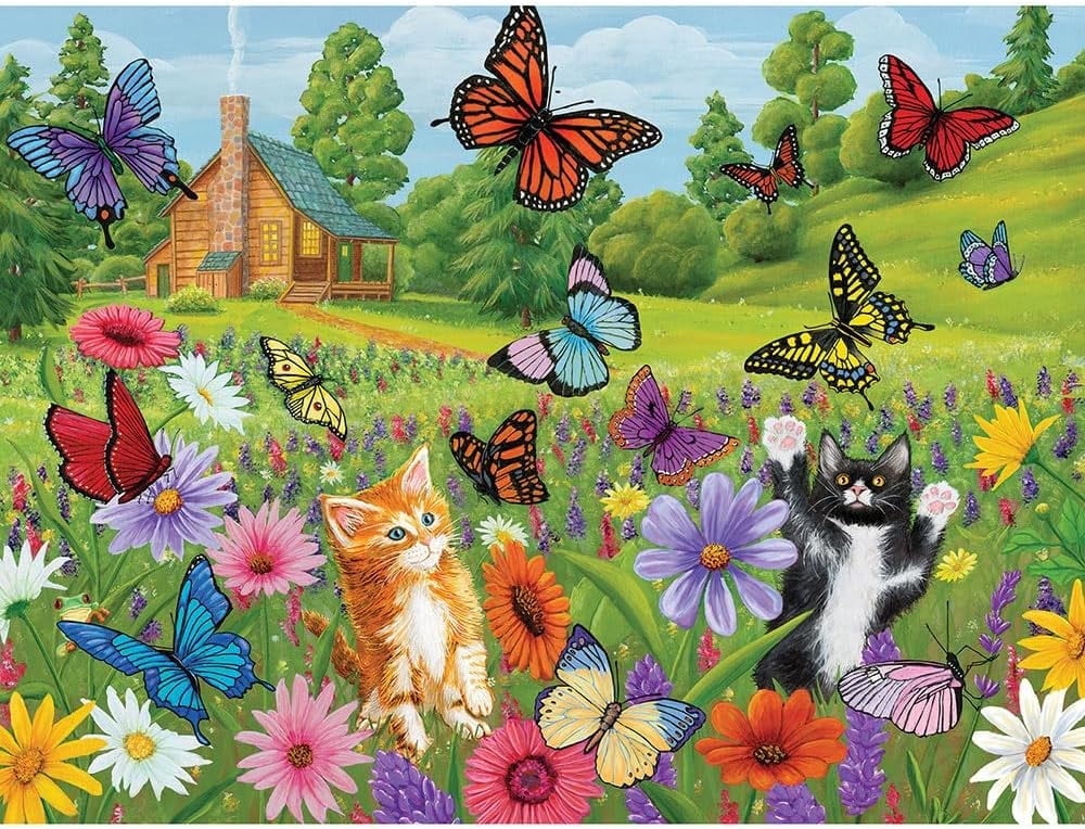 Bits & Pieces 300-Pc Butterfly Meadow Jigsaw Puzzle by Kathy Bambeck 18 ...