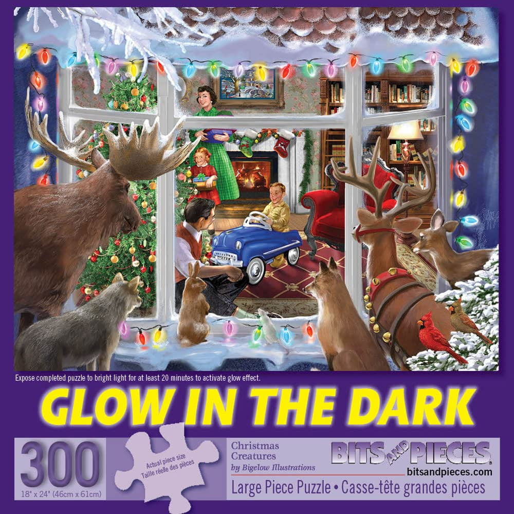 Bits and Pieces - 300 Piece Glow-in-The-Dark Jigsaw Puzzle for Adults ...