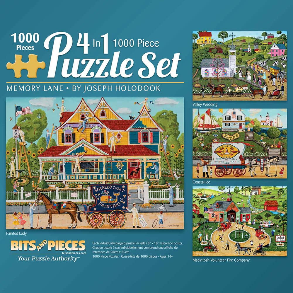 Bits and Pieces - 4-in-1 Multi-Pack 1000 Piece Jigsaw Puzzles for ...