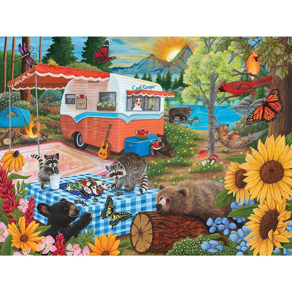 Bits and Pieces 500 Piece Jigsaw Puzzle Cool Campers Nature Animals ...