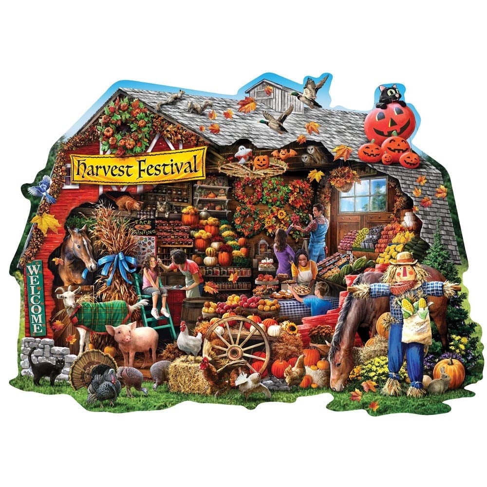 Bits & Pieces 750‑Pc Fall Harvest Barn Puzzle by Larry Jones, 20×27 in ...