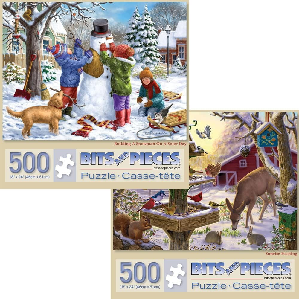 Bits and Pieces - Set of Two Beautiful 500 Piece Jigsaw Puzzles ...