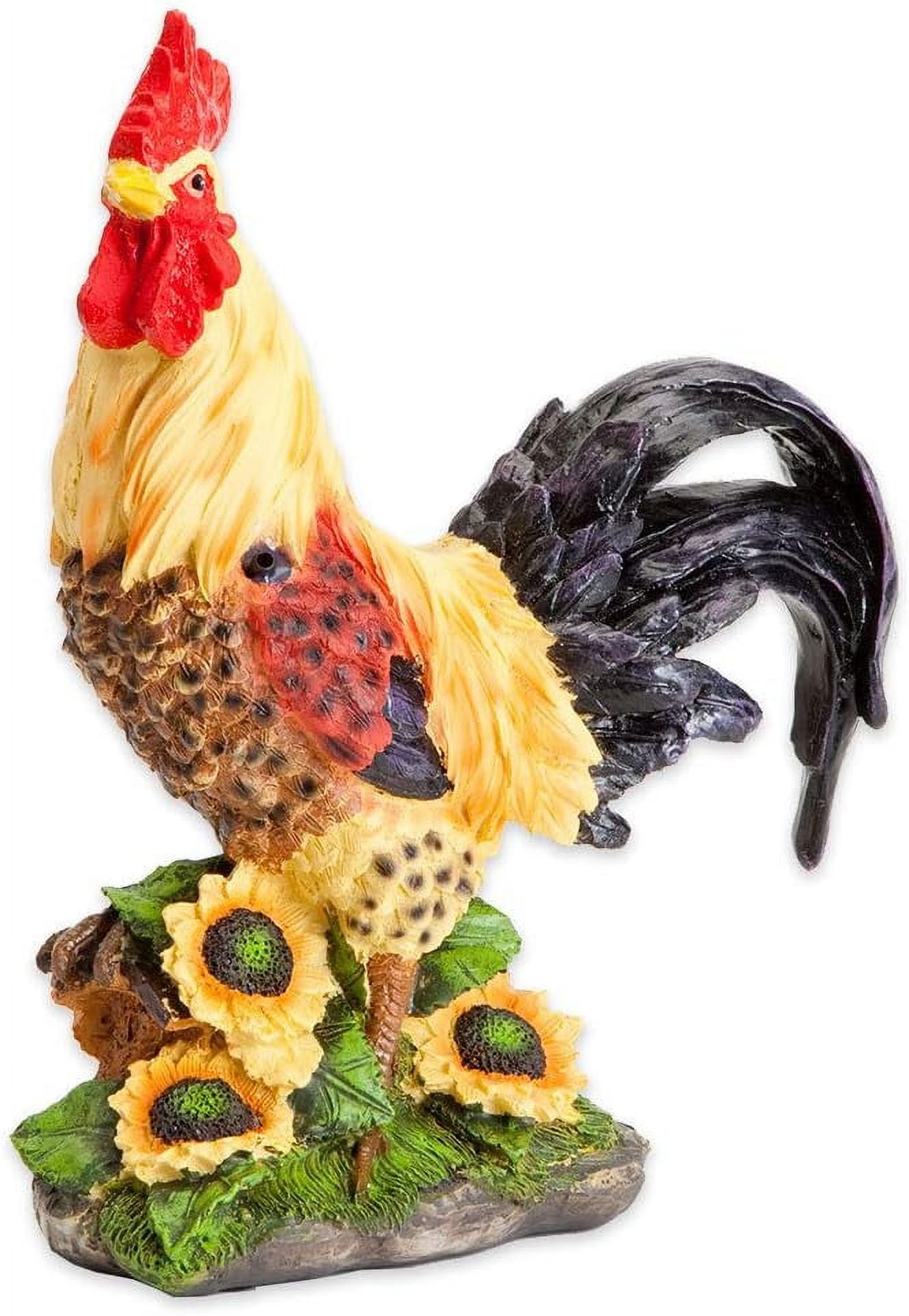 Bits and Pieces 11" Rooster Garden Statues, Motion Sensor - Walmart.com