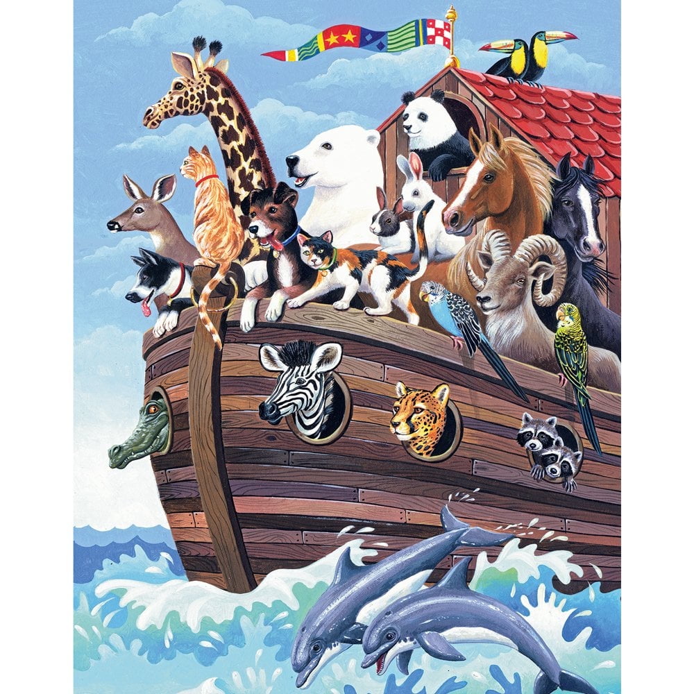 Bits and Pieces – 200 Pc Noah's Ark Puzzle – Biblical Jigsaw, 15"x19" - Walmart.com