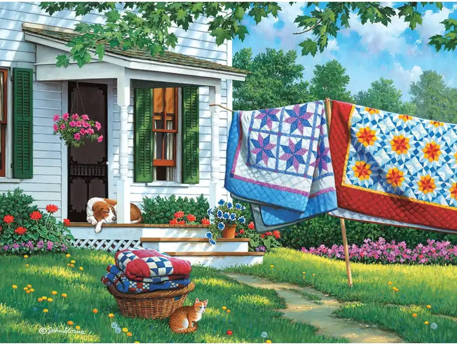 Bits and Pieces 200-Piece Large Jigsaw Puzzle John Sloane's Calico ...