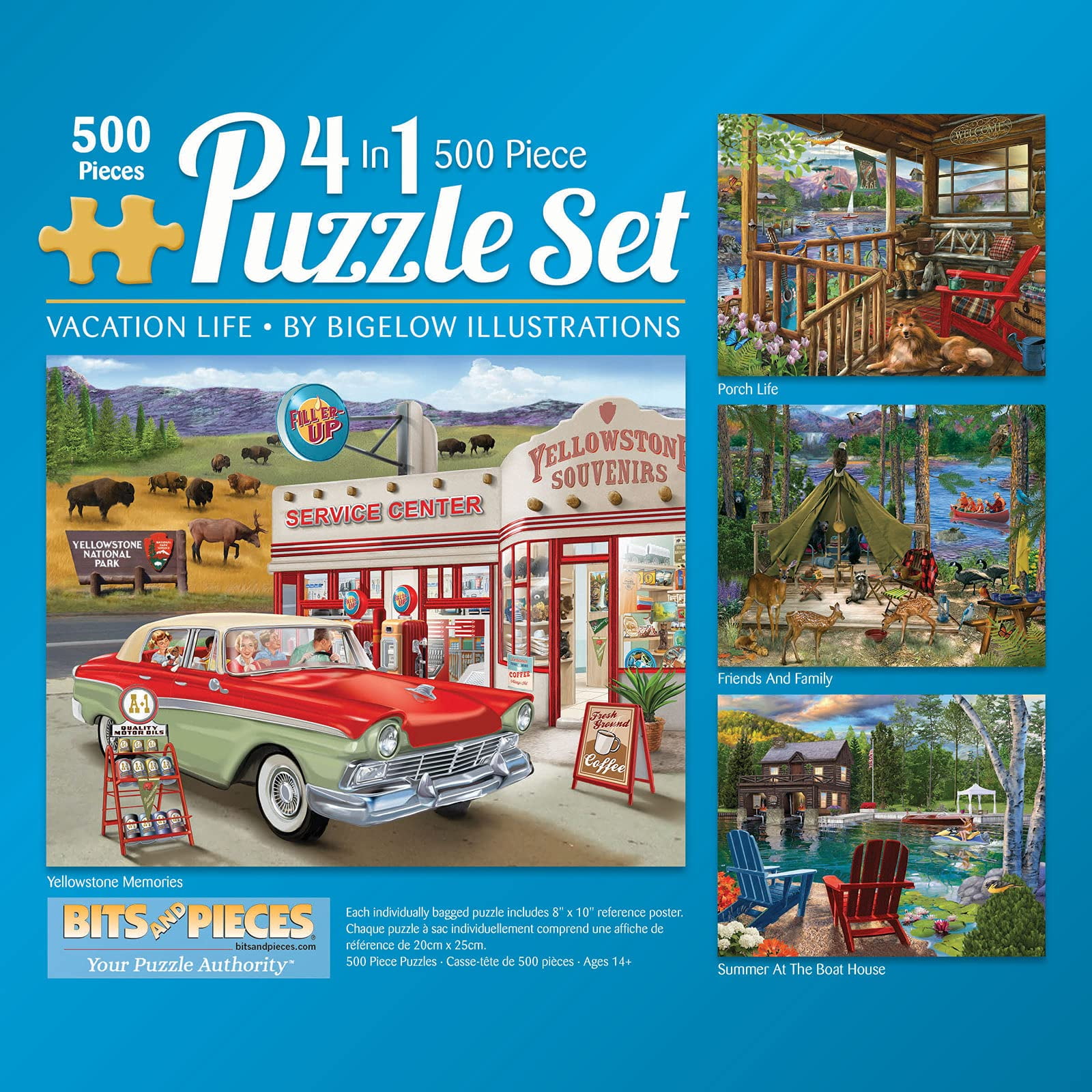 Bits and Pieces – 4-in-1 Multi-Pack - 500 Piece Jigsaw Puzzles for ...