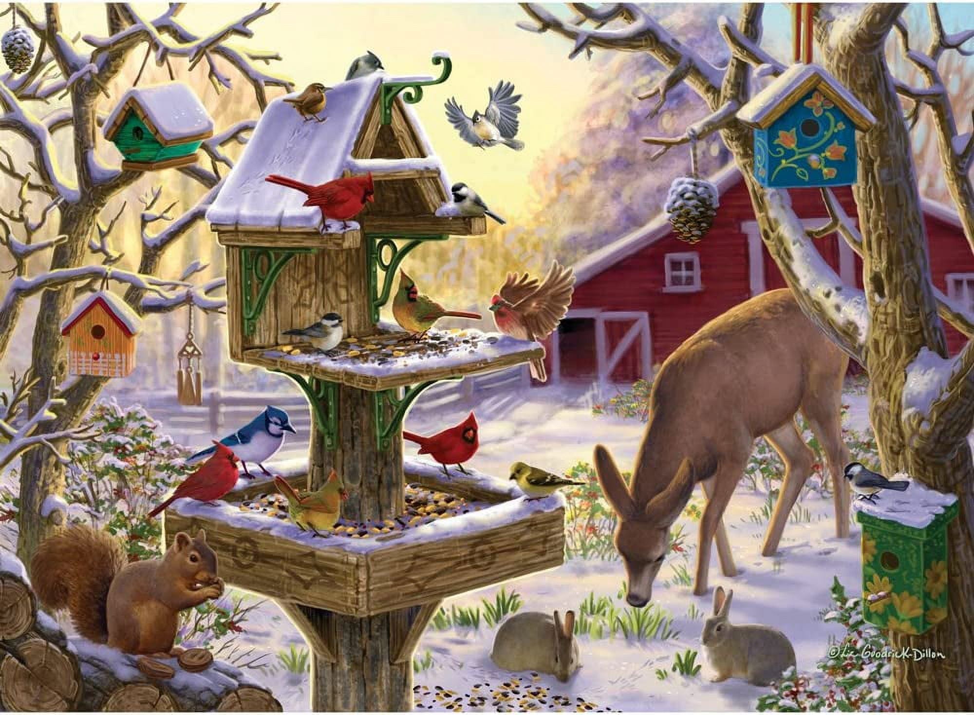 "Bits and Pieces - 500 Piece Jigsaw Puzzle 'Sunrise Feasting' Winter ...