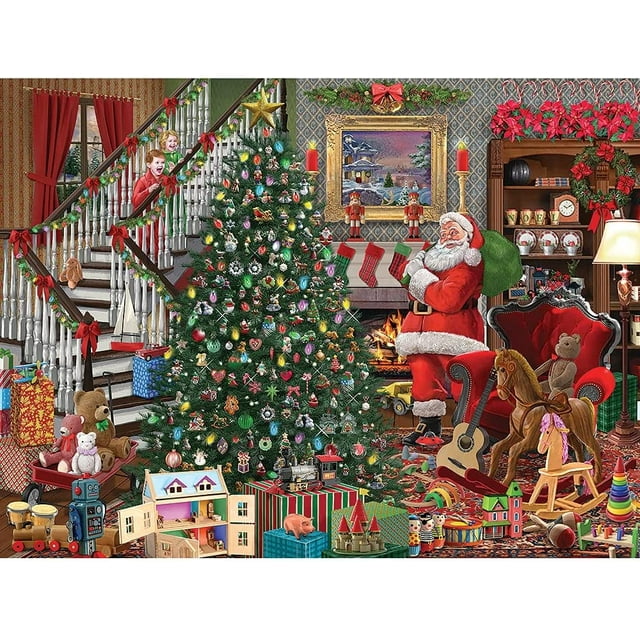 Bits and Pieces 500 Piece Santa Christmas Joy Jigsaw Puzzle by Bigelow ...
