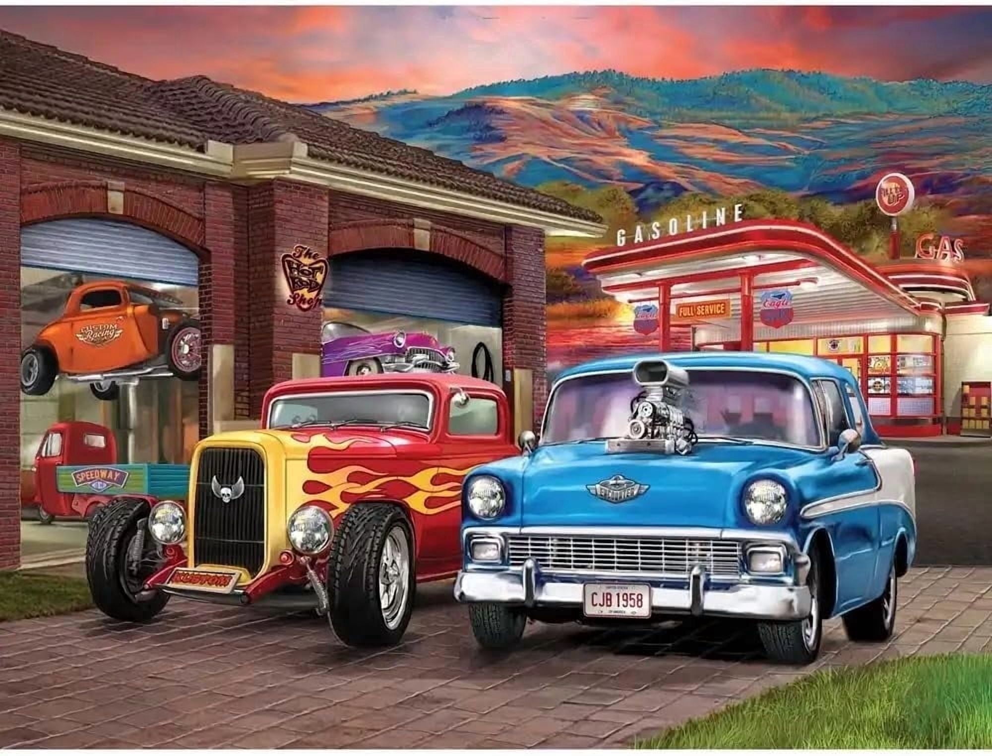 Bits and Pieces Hot Rod Sunset 100-Piece Jigsaw Puzzle 15" x 19 ...