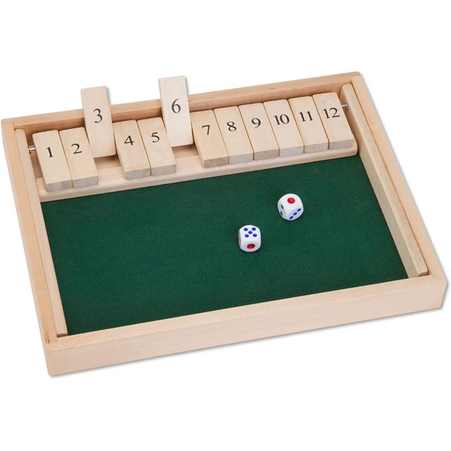 Bits and Pieces - Large Shut The Box Game - 3-in-1 Board Game - 12 Dice ...