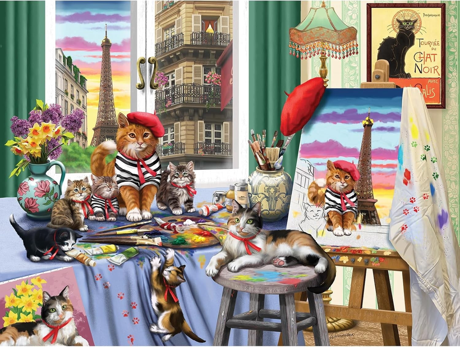 Bits and Pieces Parisian Models Large Piece 300-Piece Puzzle 18x24 ...