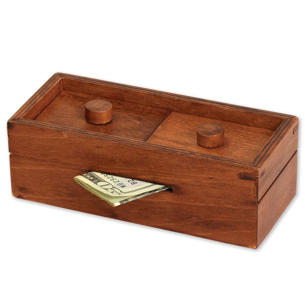 Bits and Pieces Secret Money Box IV Wooden Puzzle Gift Hidden ...