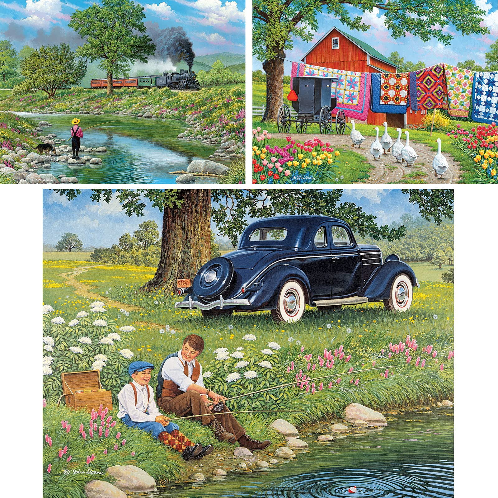Bits and Pieces Set of Three 500 Piece Jigsaw Puzzles for Adults By ...