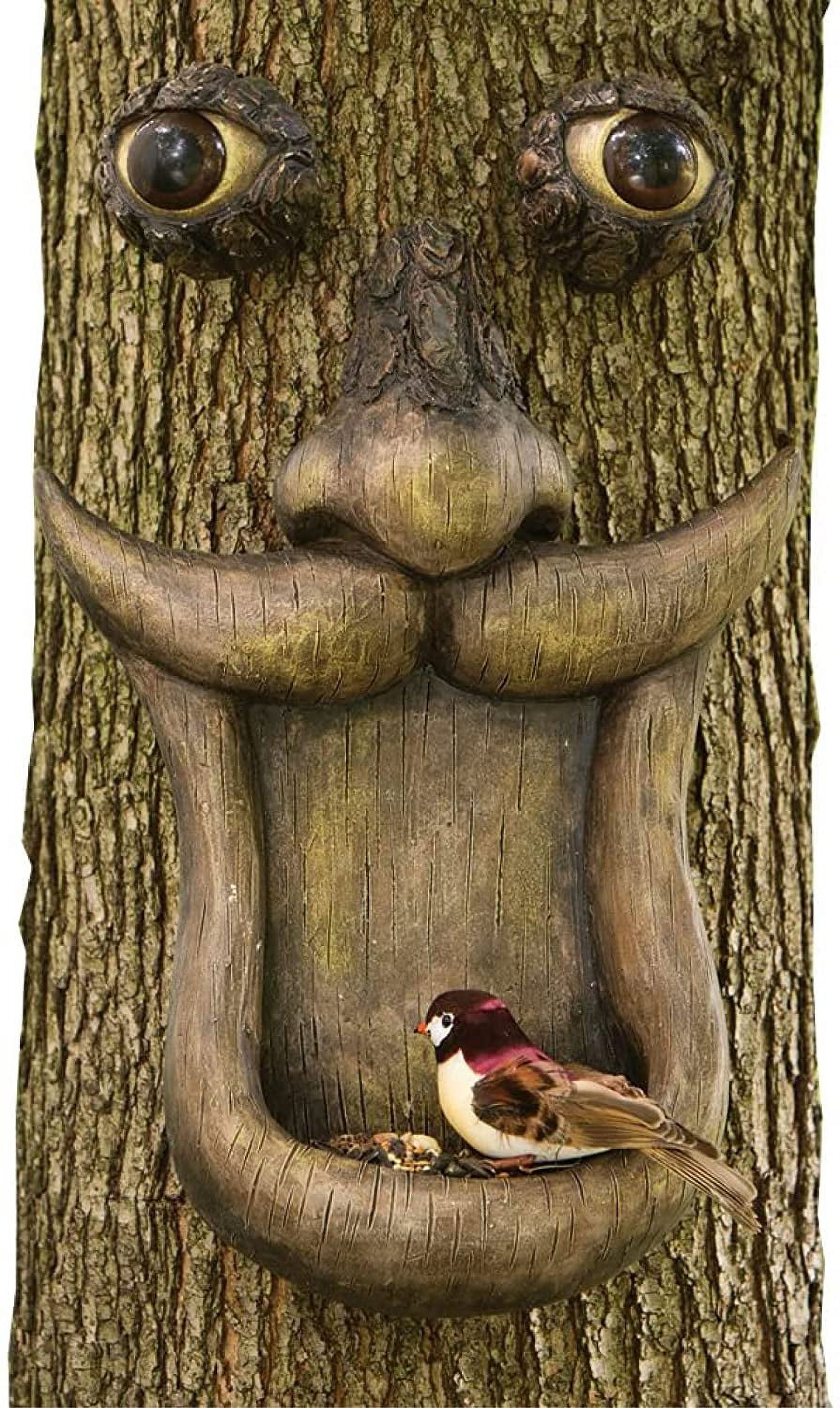 Bits and Pieces Tree Face Bird Feeder Yard Decorations Tree Hugger ...