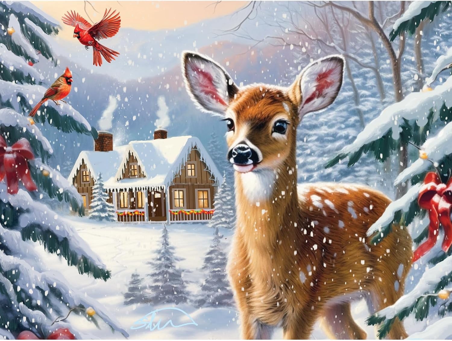 Bits and Pieces Winter Wilderness 300 Large Piece Easy-to-Hold Jigsaw ...
