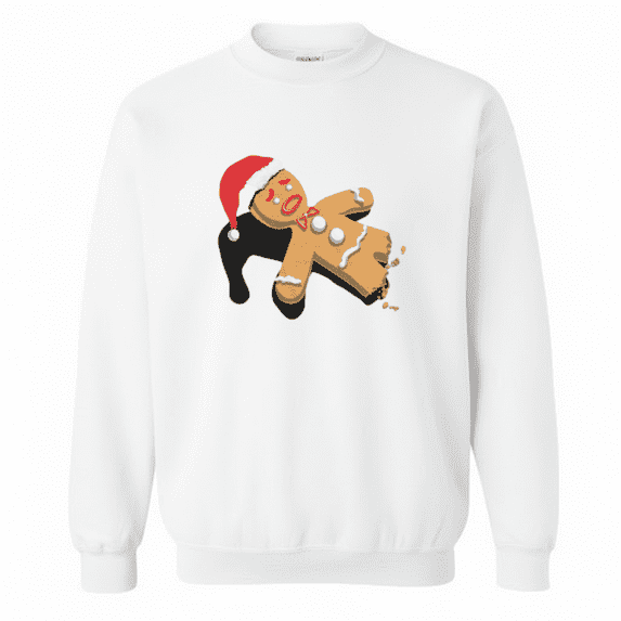 Bitten Cookie Humor Gingerbread Holiday Baking Festive Cheer Sweatshirt ...