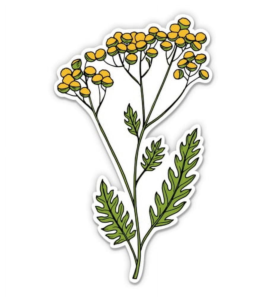 Bitter Buttons Yellow Wildflowers - 8" Vinyl Sticker - For Car Laptop I ...