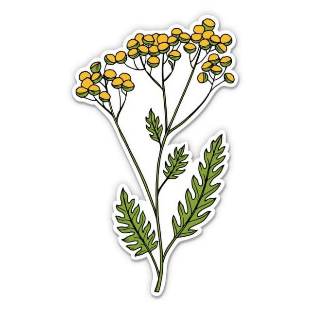 Bitter Buttons Yellow Wildflowers - 8" Vinyl Sticker - For Car Laptop I ...