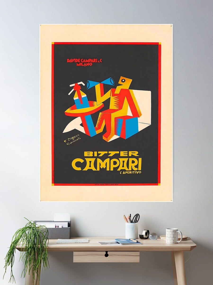 Bitter Campari By Fortunato Depero (1892-1960) Poster Wall Art, Modern ...