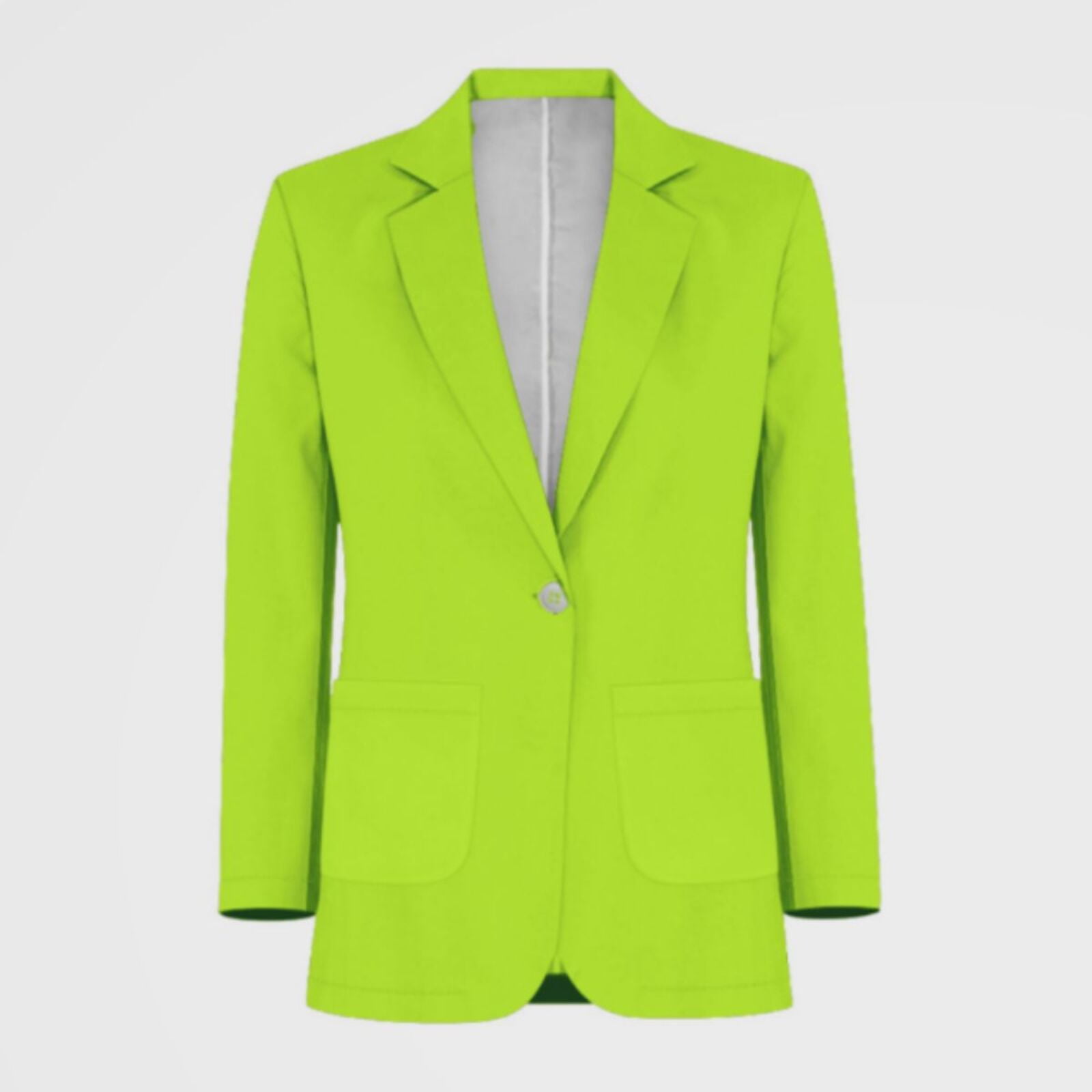 Bitter Lime Neon Green Yellow Solid Color-01 Men Blazers Slim Clothing ...