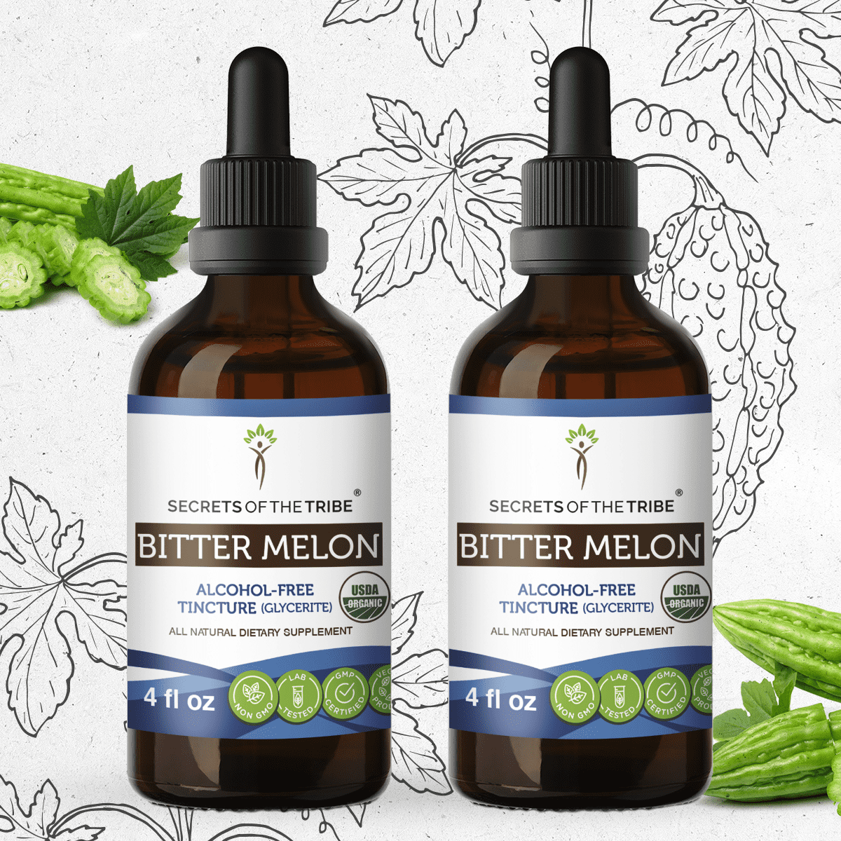 Bitter Melon Tincture Alcohol-FREE Extract, Organic, Healthy Blood ...