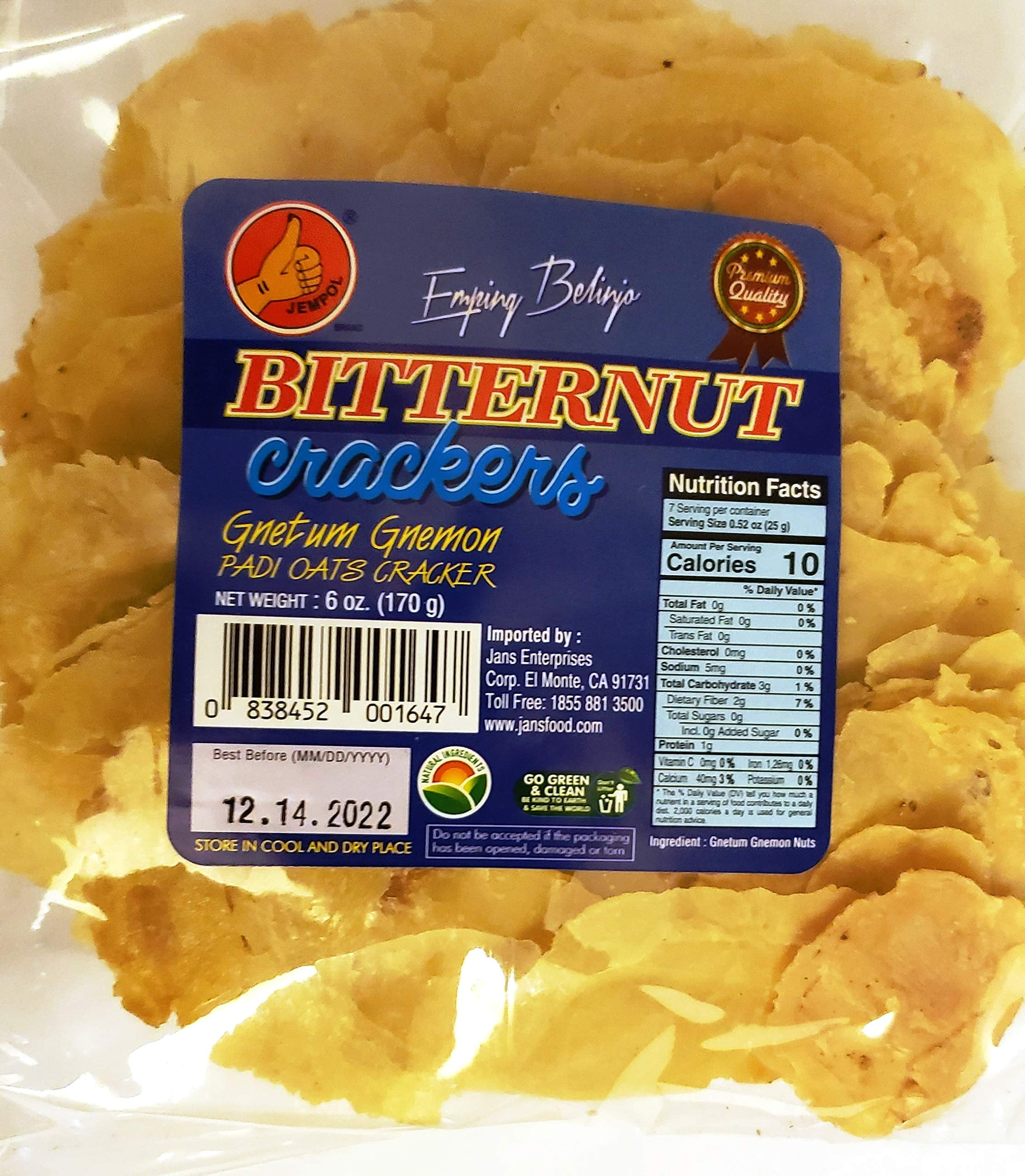 Bitter Nut Crackers Emping Belinio Bitternut 6oz - Walmart.com