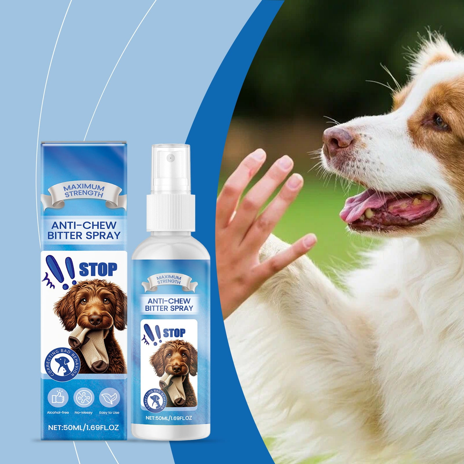 Bitter Spray for Dogs to Stop Chewing,Nature & Safe No Chew Spray for ...