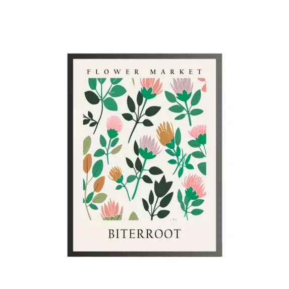 Bitterroot Flower Photo Art Print Poster Wall Art Painting Phone Decal ...