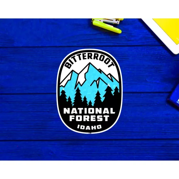 Bitterroot National Forest Idaho Sticker Phone Decal Water Bottle ...