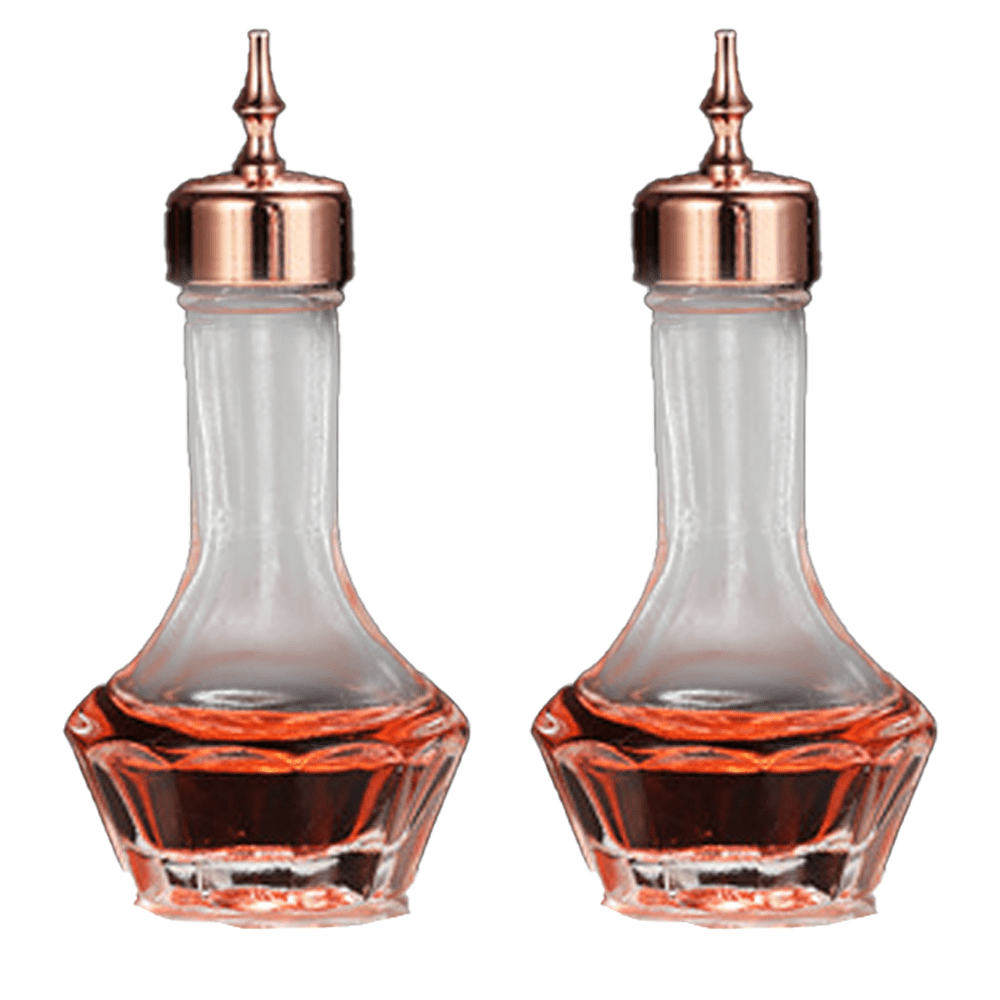 Bitters Bottle Set of 2 Glass Dash Bottle with Dasher Top Professional ...
