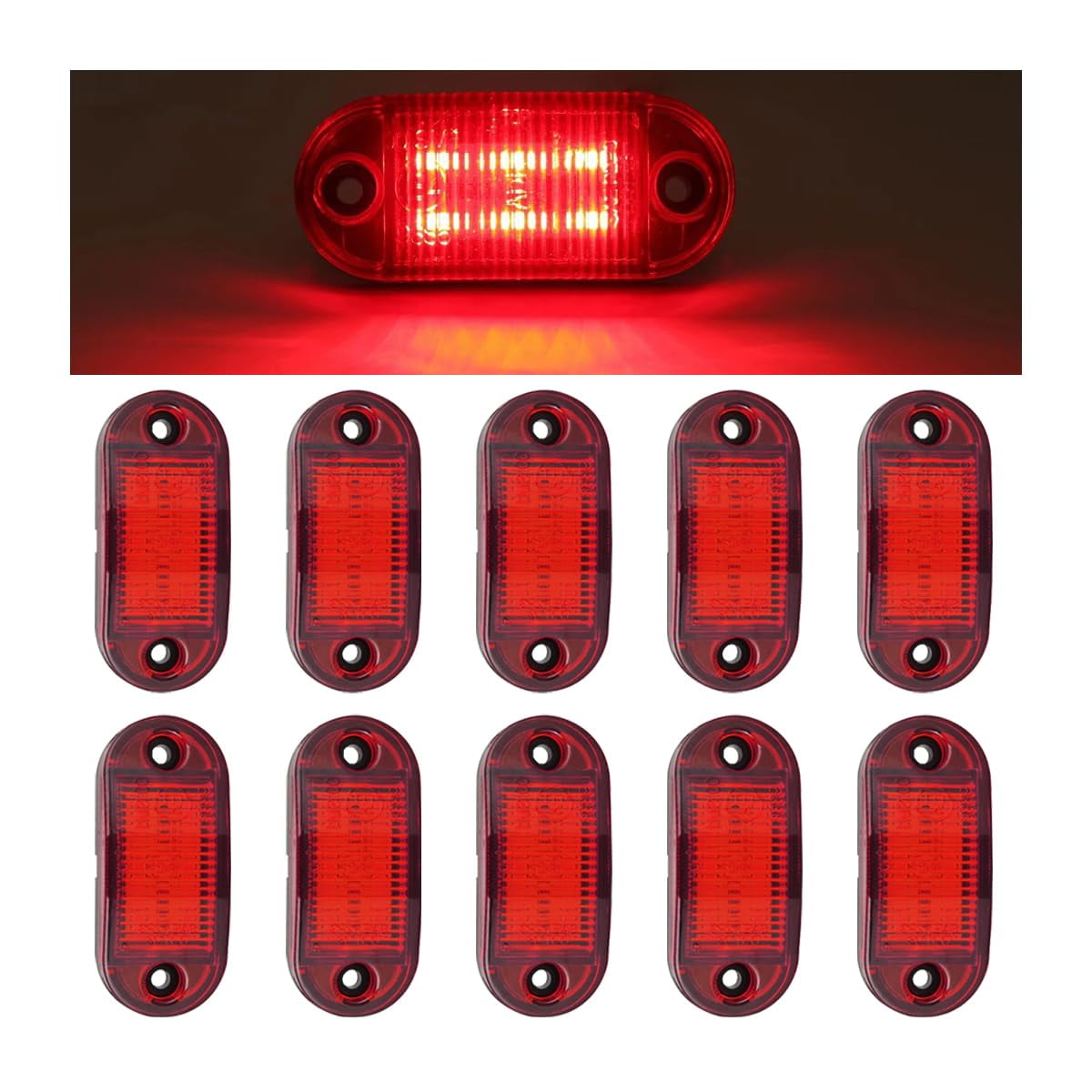 Bittwee 10PCS 2.5 Inch RRF12 Trailer LED Side Light, 12V Truck IP68 ...