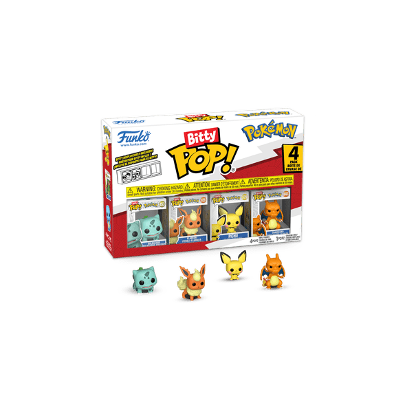 Funko Bitty POP! 4-Pack, Pok√©mon Bulbasaur, Flareon, Pichu, Charizard ...