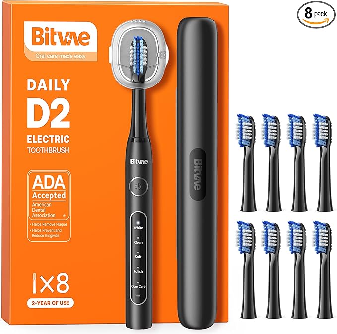 Bitvae Ultrasonic Electric Toothbrush for Adults and Kids ADA Accepted ...