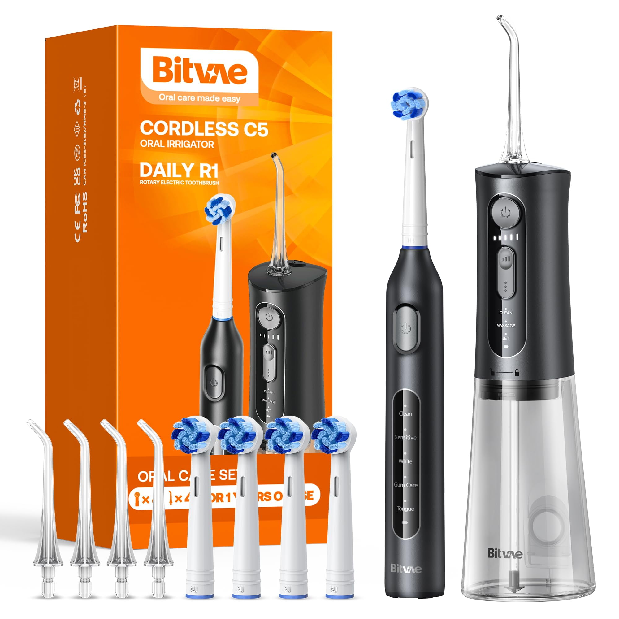 Bitvae Water Dental MSF2 Teeth Picks, Cordless Water for Teeth, Braces ...