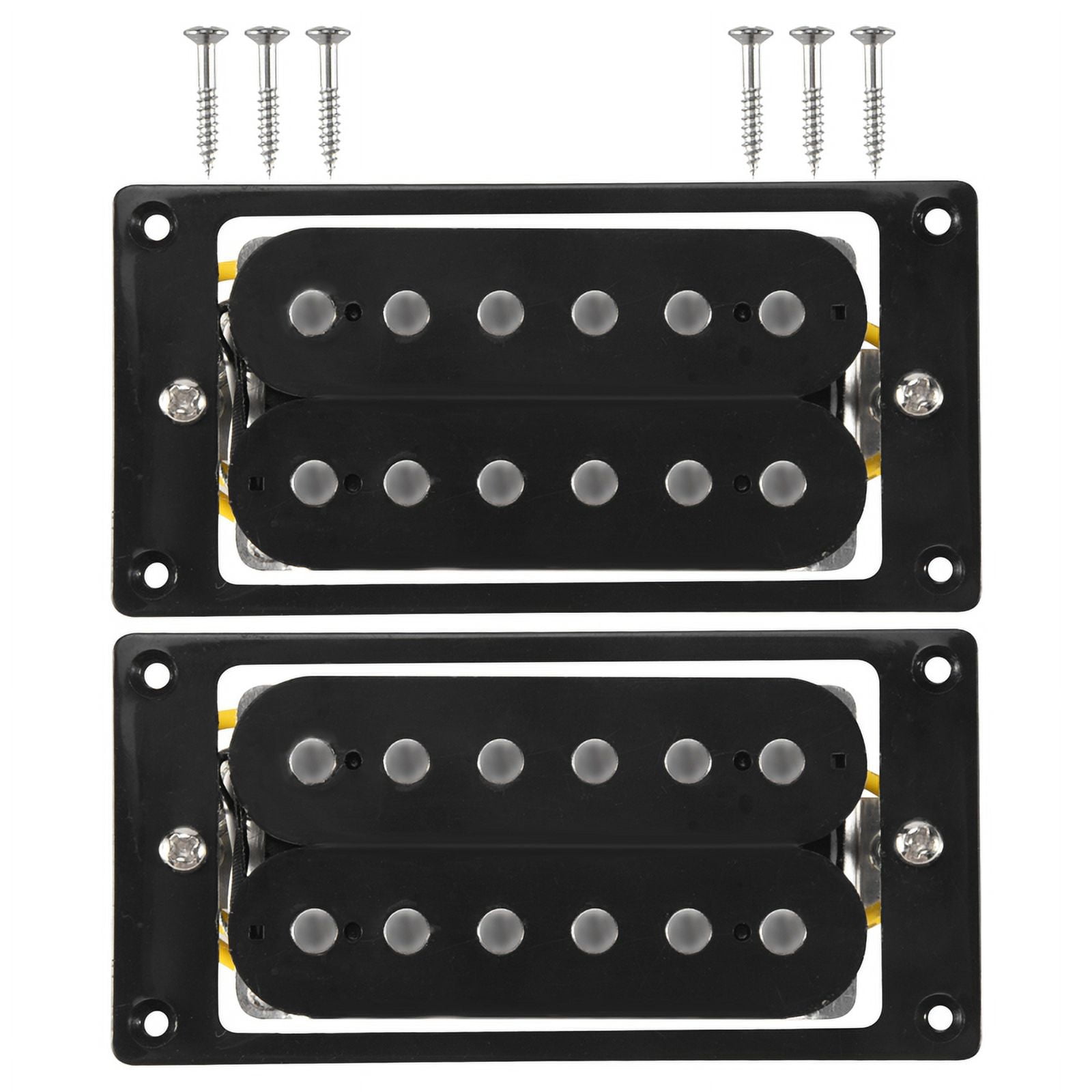 2PCs(1 set)Black Humbucker Double Coil Electric Guitar Pickups + Frame ...